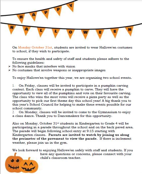 Halloween Event Info. | Allan A. Greenleaf Elementary School