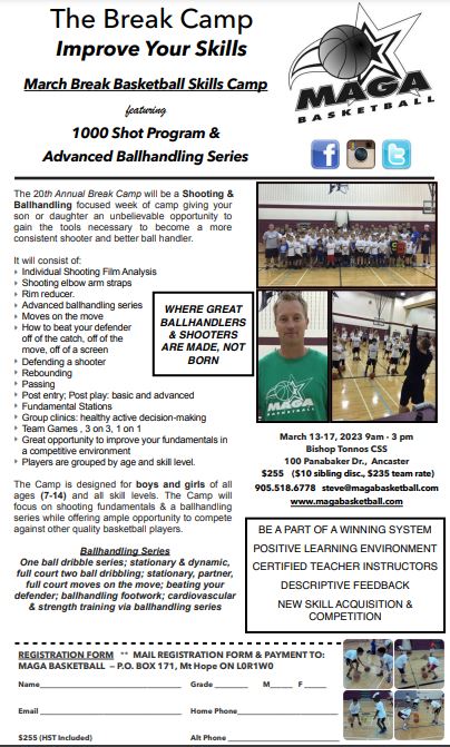 Basketball Camp Flier | Allan A. Greenleaf Elementary School