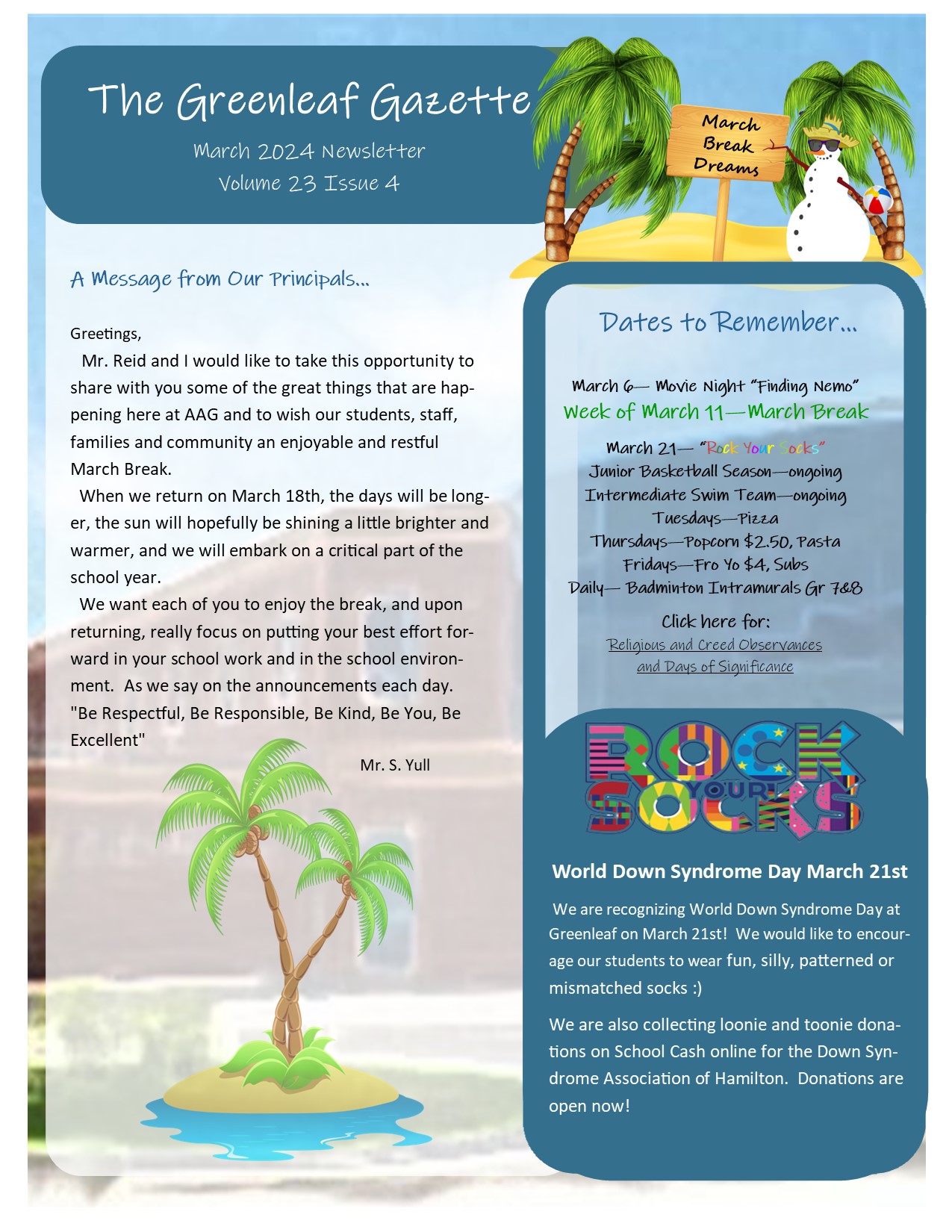 March News! | Allan A. Greenleaf Elementary School