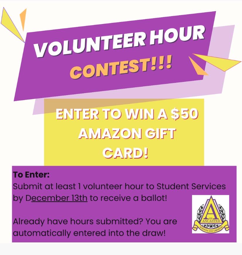 Community Involvement Hours | Ancaster High Secondary School