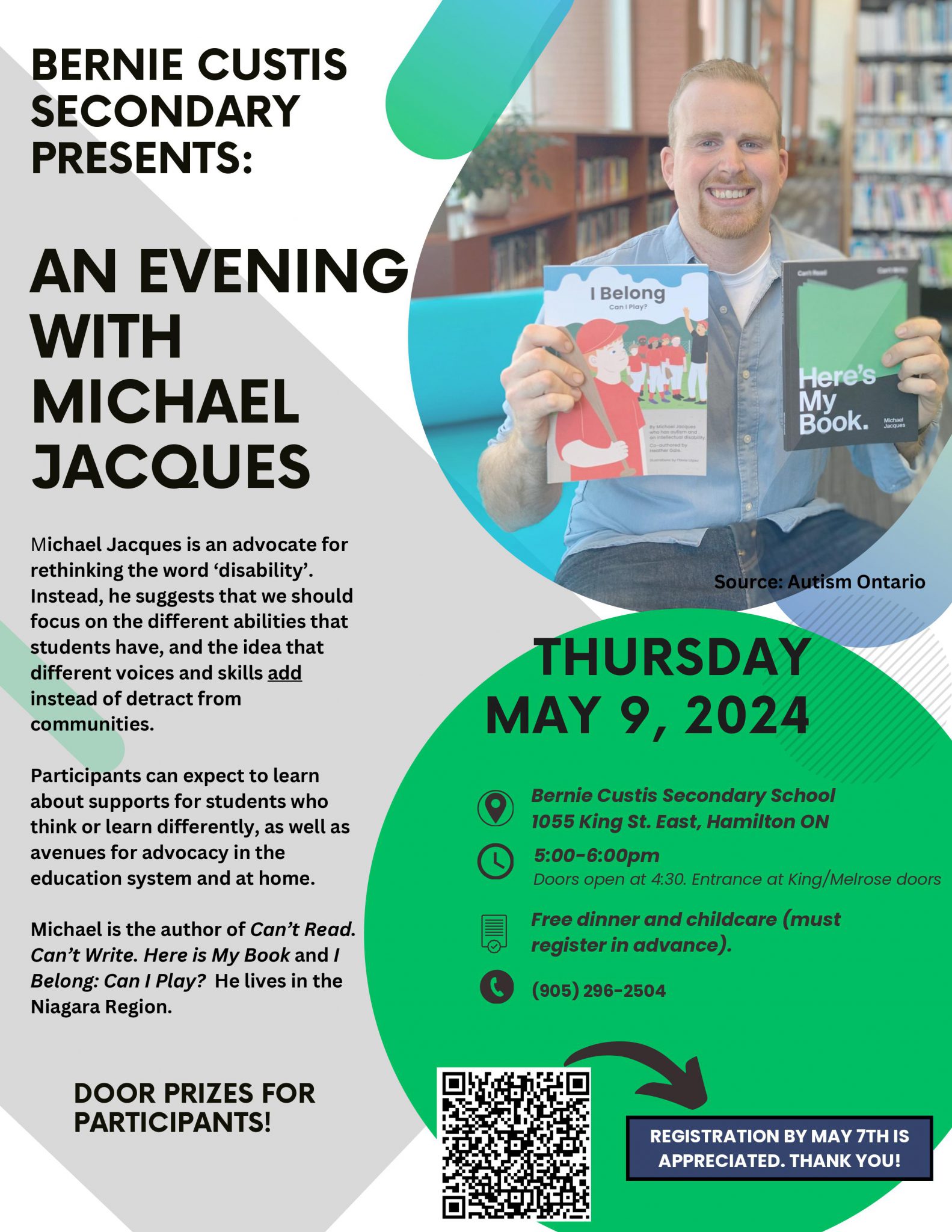 Speaker Series Event, May 9 – Invitation to Families | Bernie Custis ...