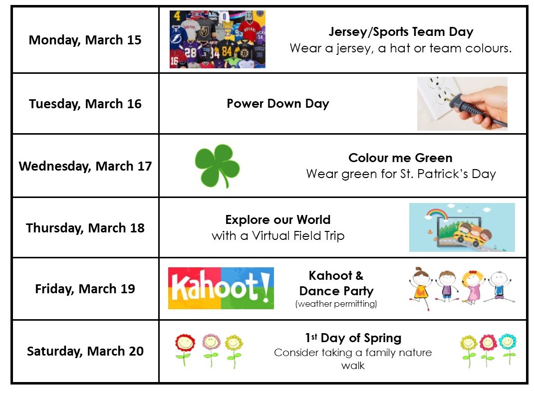 Week of March 15 at Billy Green | Billy Green Elementary School