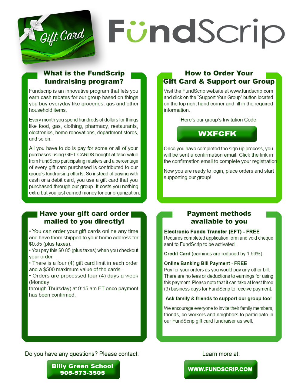 School Council – Fundscrip | Billy Green Elementary School