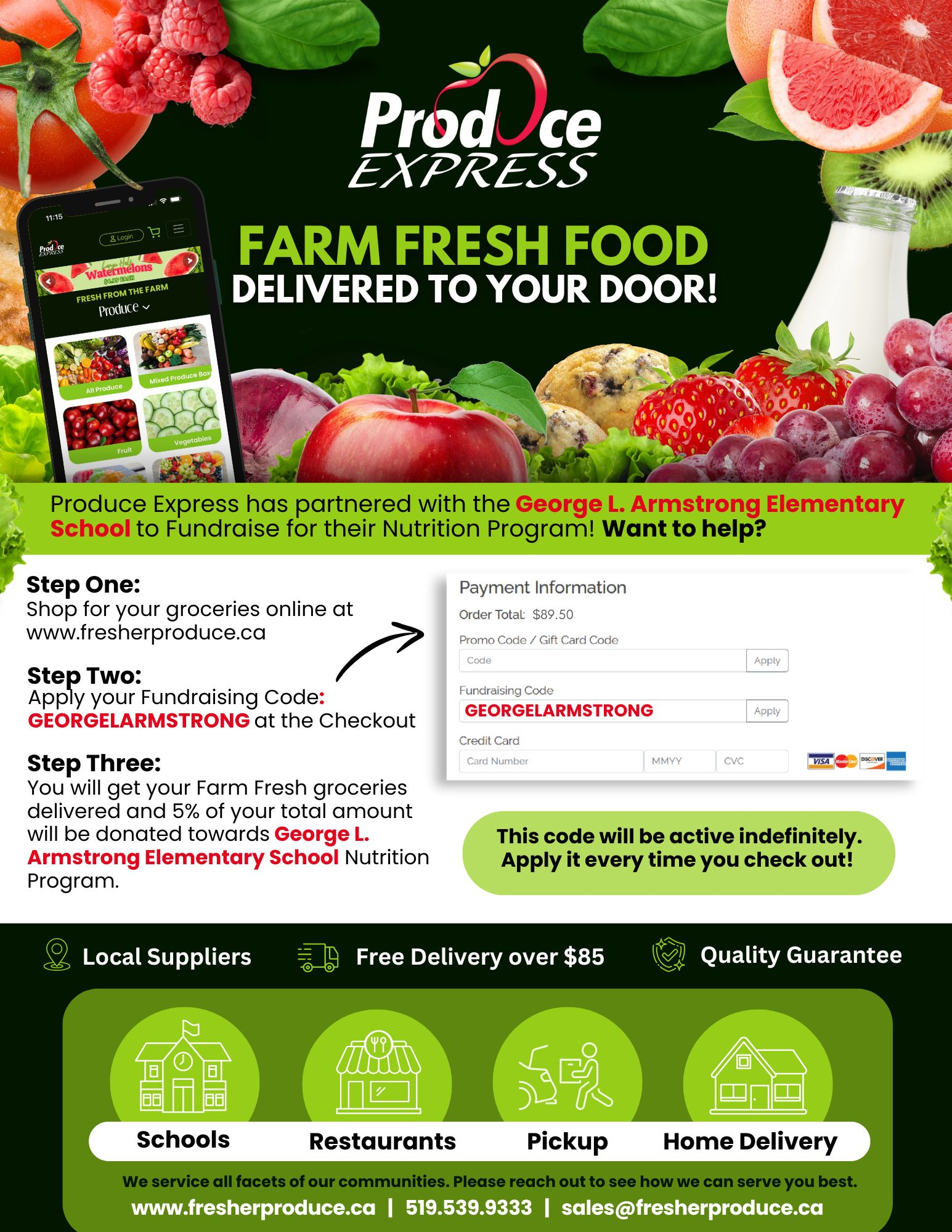 Produce Express grocery fundraiser | George L. Armstrong Elementary School