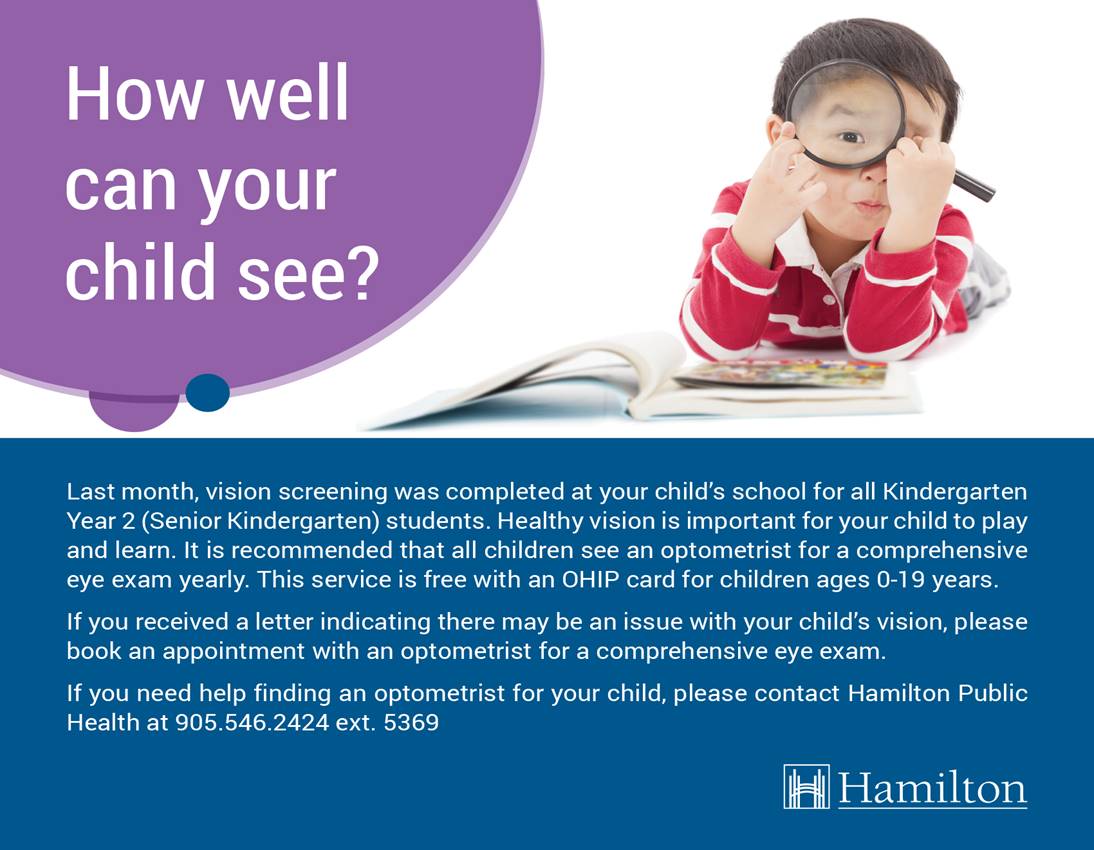 Senior Kindergarten Vision Screening Follow Up | Helen Detwiler ...