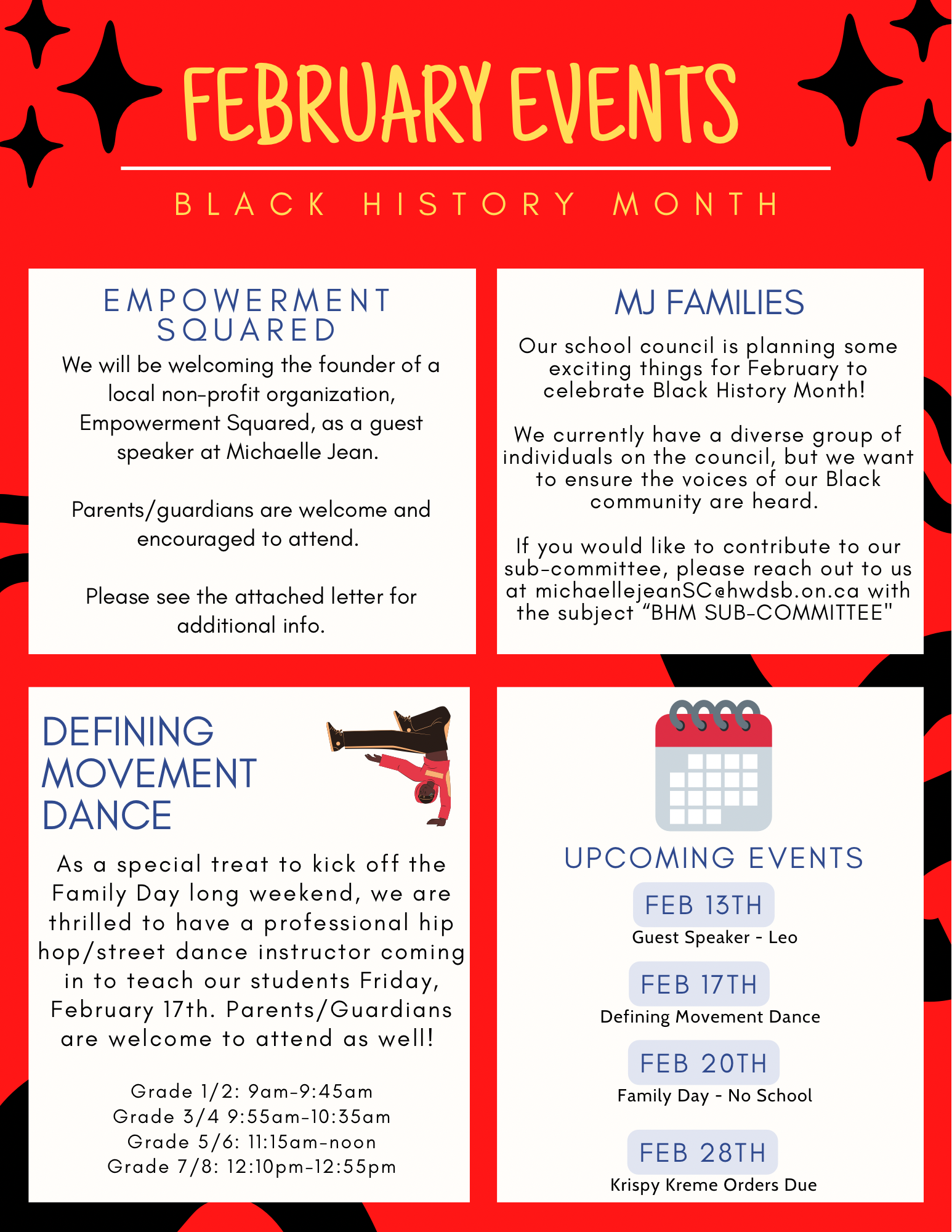 Black History Month – Events at MJ | École Élémentaire Michaëlle Jean ...