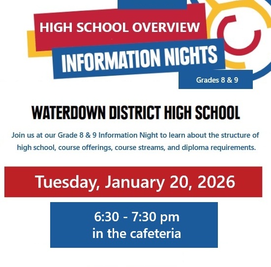 Grade 8 & 9 Information Night | Waterdown District High School
