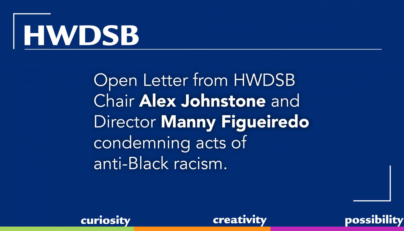 An Open Letter from HWDSB Chair Alex Johnstone and Director Manny Figueiredo | Hamilton ...