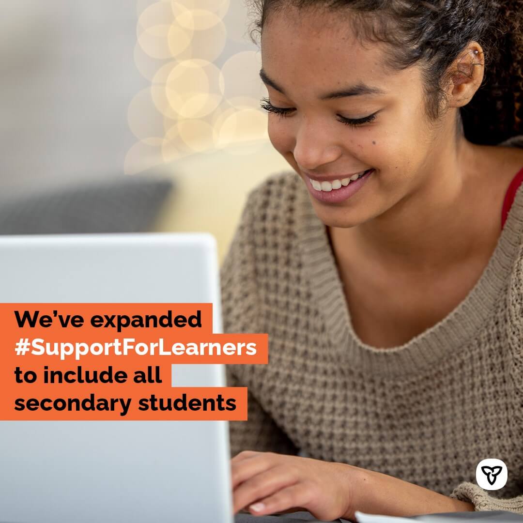 Ontario’s Support for Learners Now Open to All Secondary Students ...
