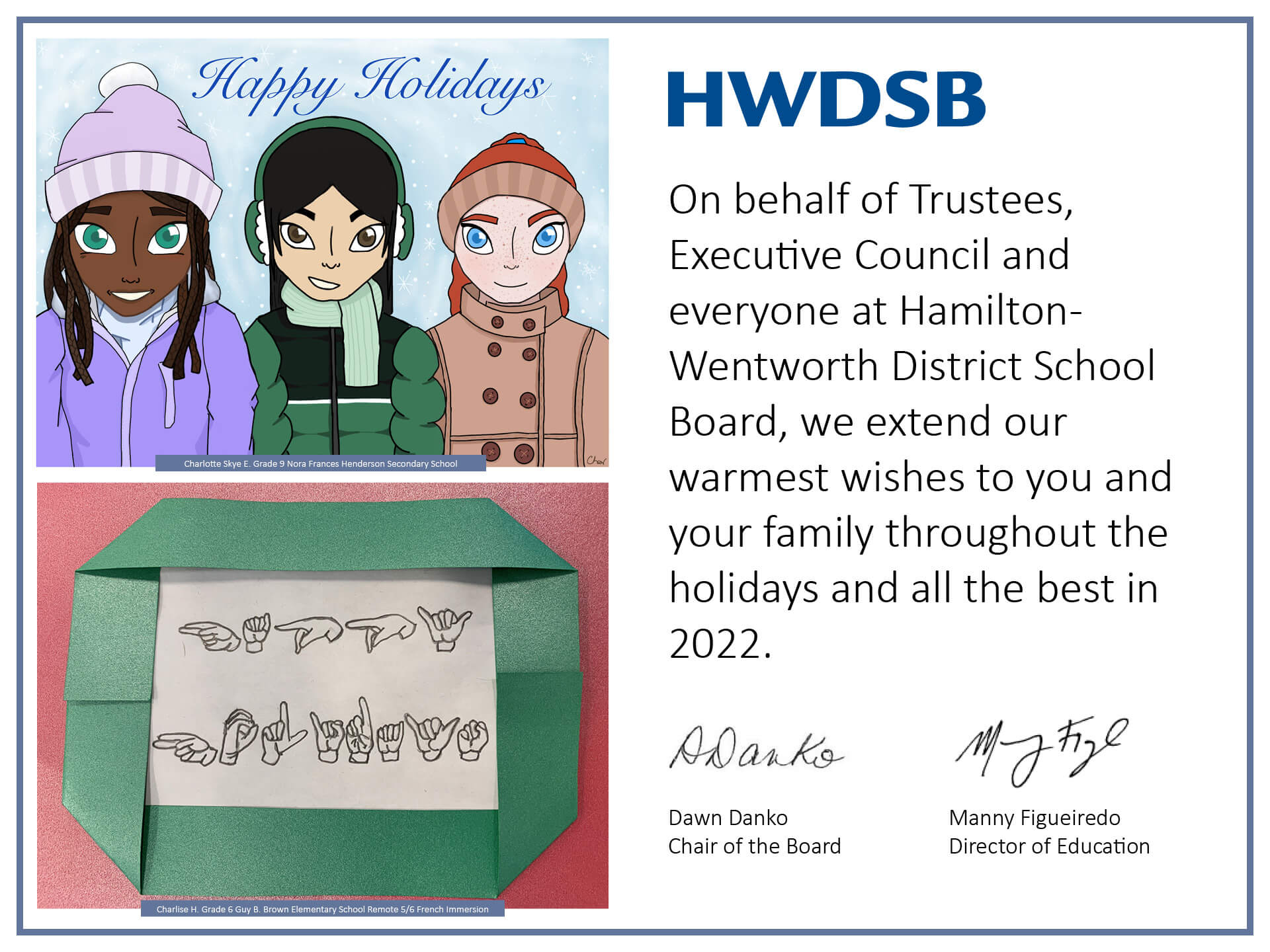 Congratulations to our 2021 Holiday Card Contest Winners | Hamilton ...