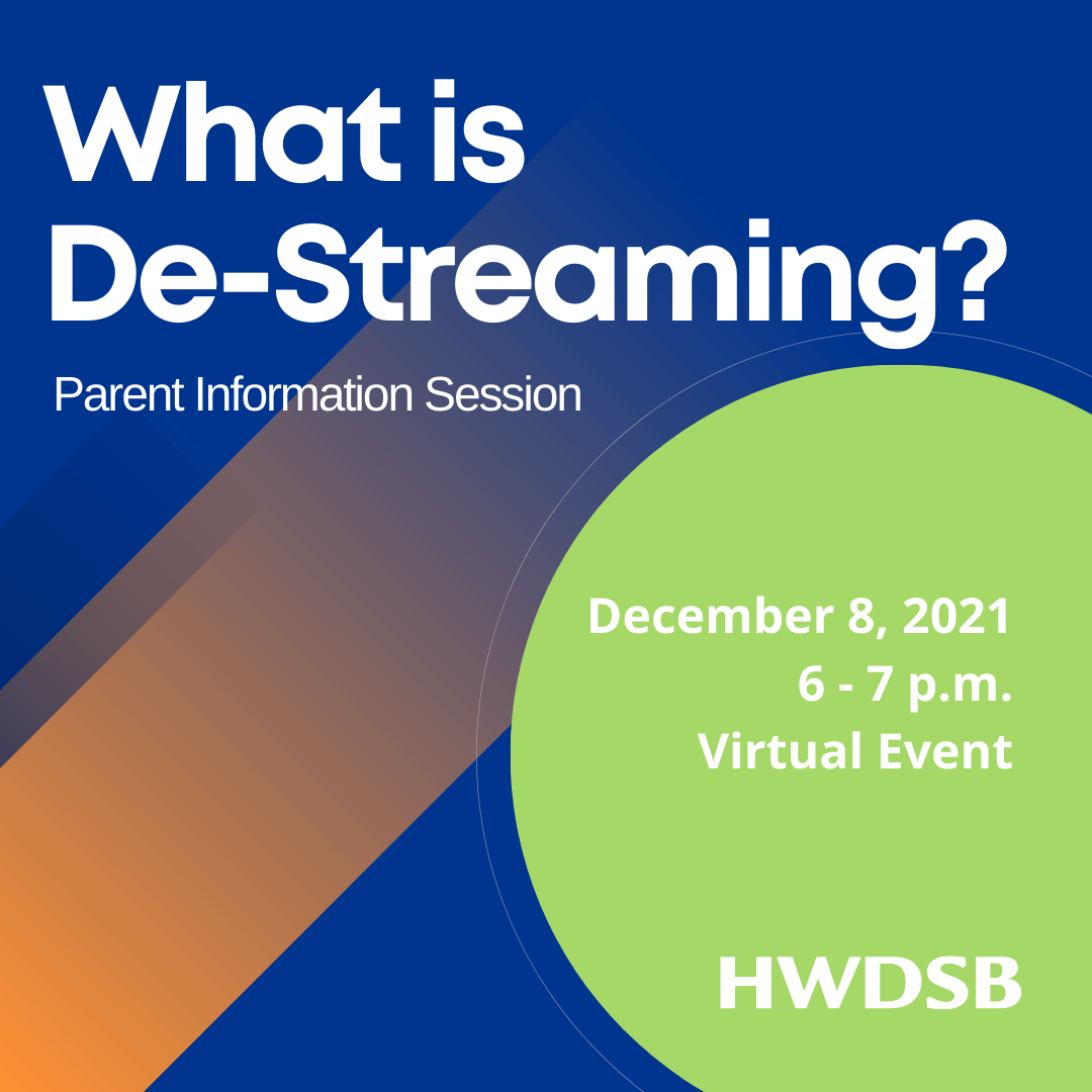 What is De-Streaming? December 8 Virtual Information Session | Hamilton ...