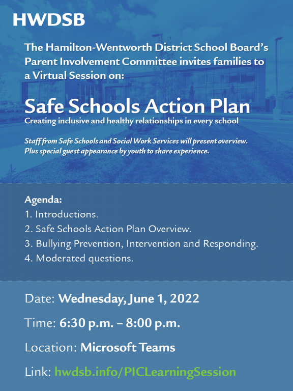 Parent Involvement Committee (PIC) Virtual Session on Safe Schools ...