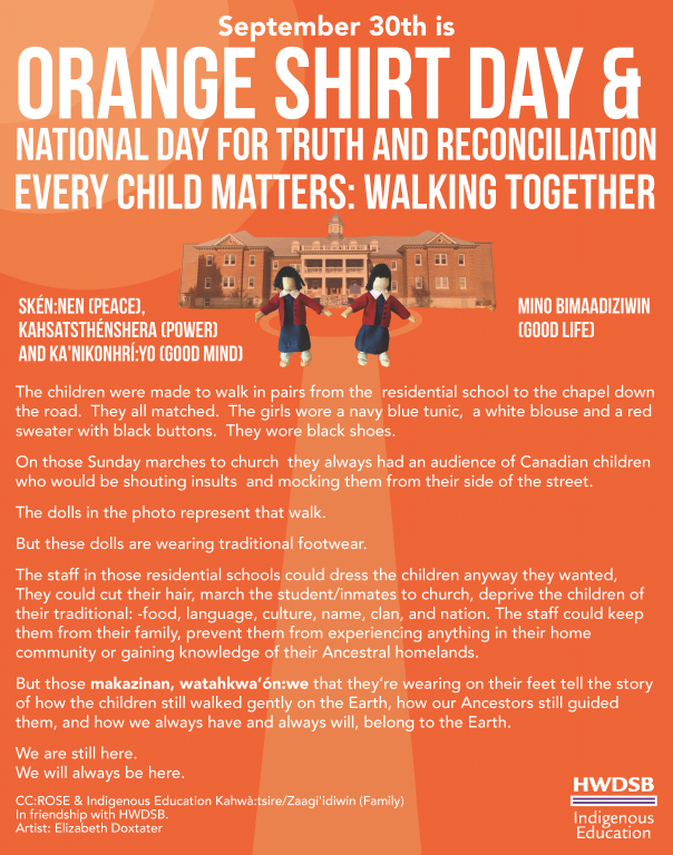 Orange Shirt Day – September 30 | Hamilton-Wentworth District School Board