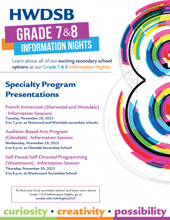 Grade 7 & 8 Information Nights for Specialty Programs | Hamilton ...